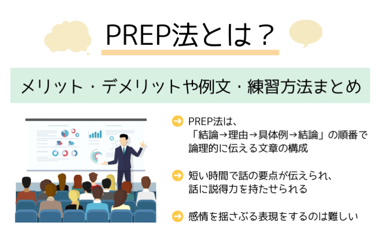 PREP法とは？メリット・デメリットや例文・練習方法まとめ